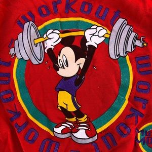 Disney | Shirts & Tops | 8s Mickey Mouse Workout Sweatshirt Muscle ...